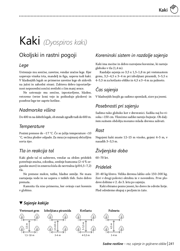 Sadne rastline / Rez, sajenje in gojitvene oblike